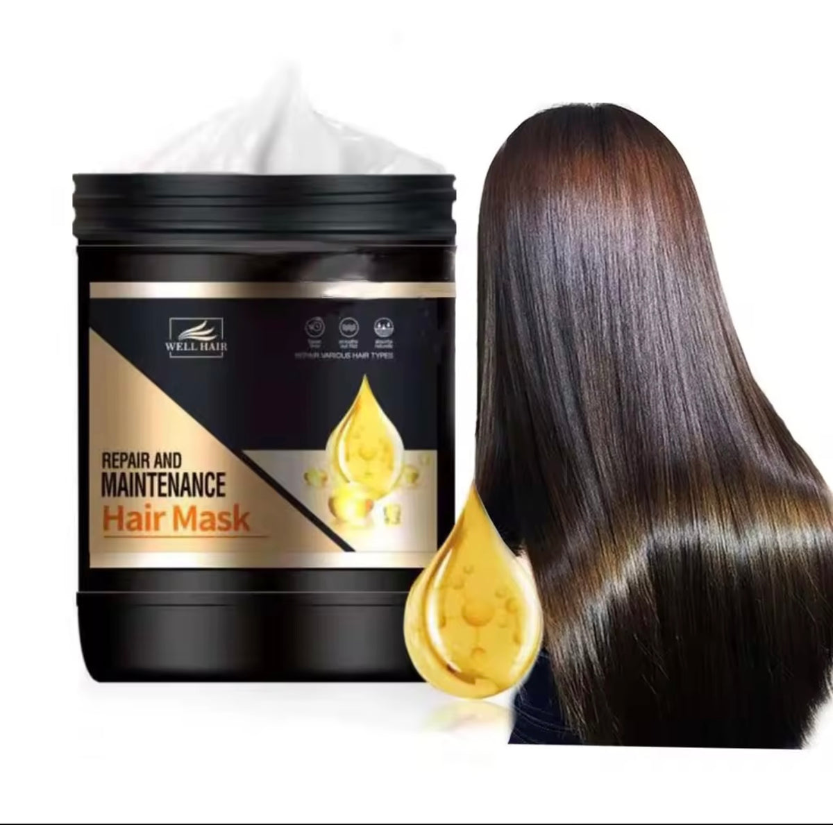 Well Hair - Repair and Maintenance Hair Mask 1000 ml – My Care Kits