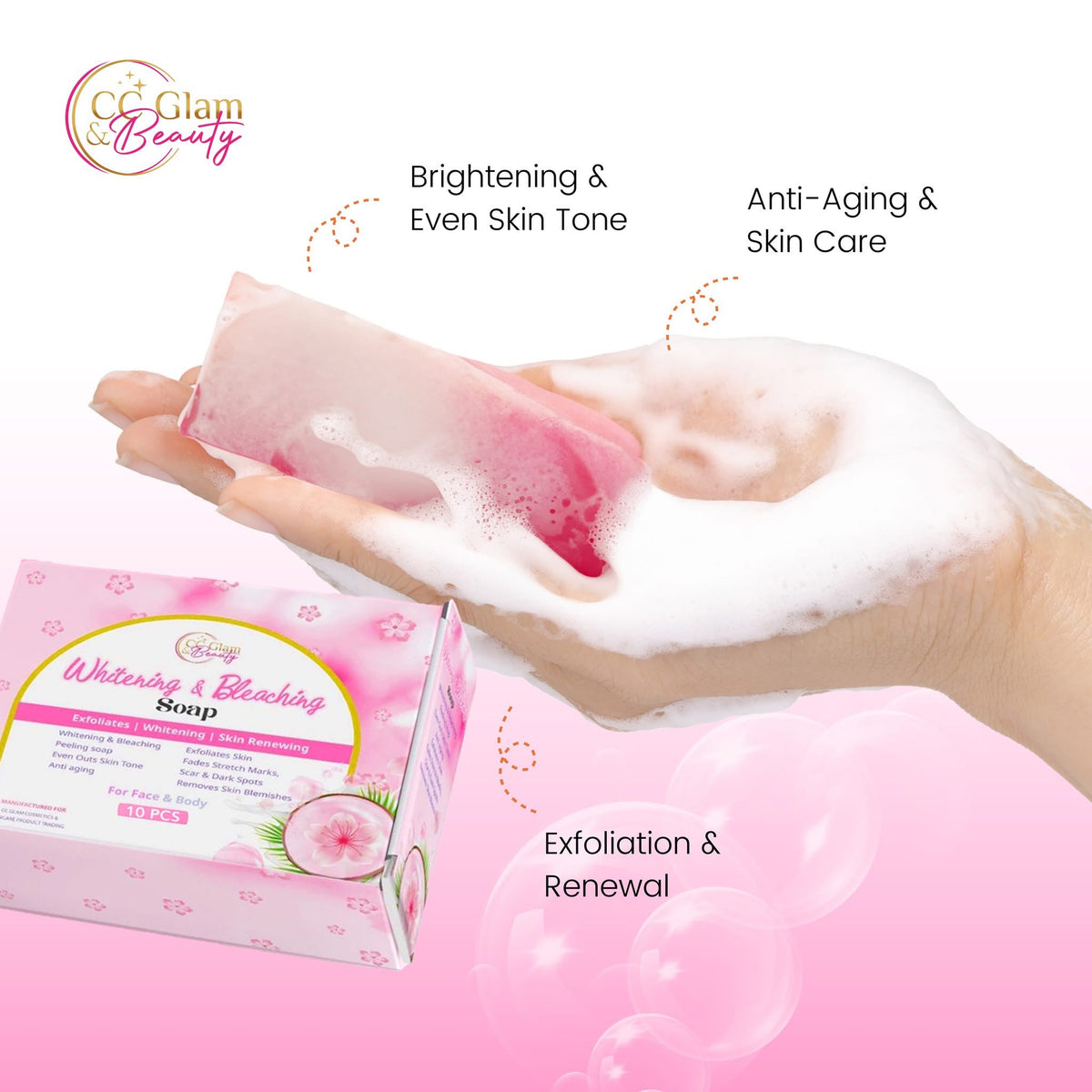 CC Glam & Beauty - Whitening and Bleaching Soap 75g ( 1 pc only ) – My ...