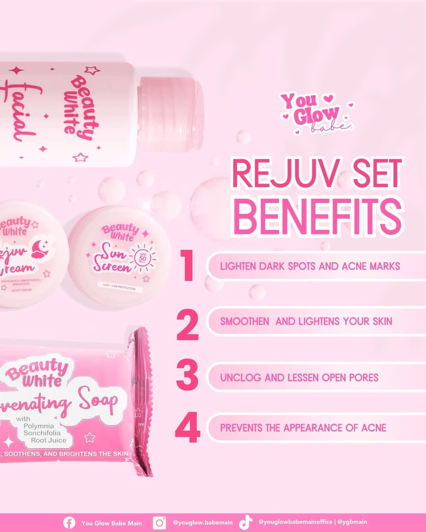 You Glow Babe - Beauty White REJUV SET – My Care Kits