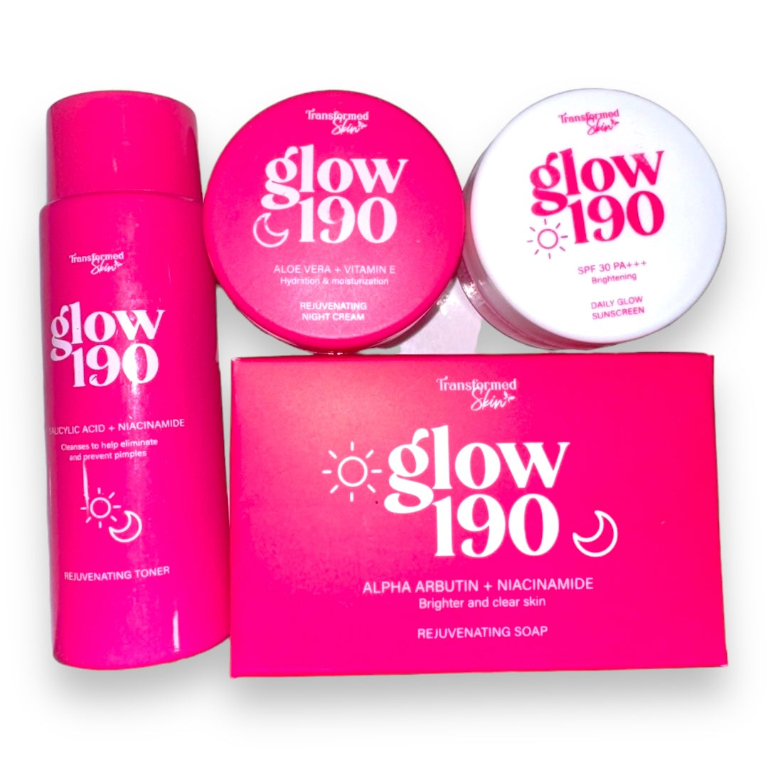 Transformed Skin - GLOW 190 - REJUVENATING SET - ( PINK ) – My Care Kits