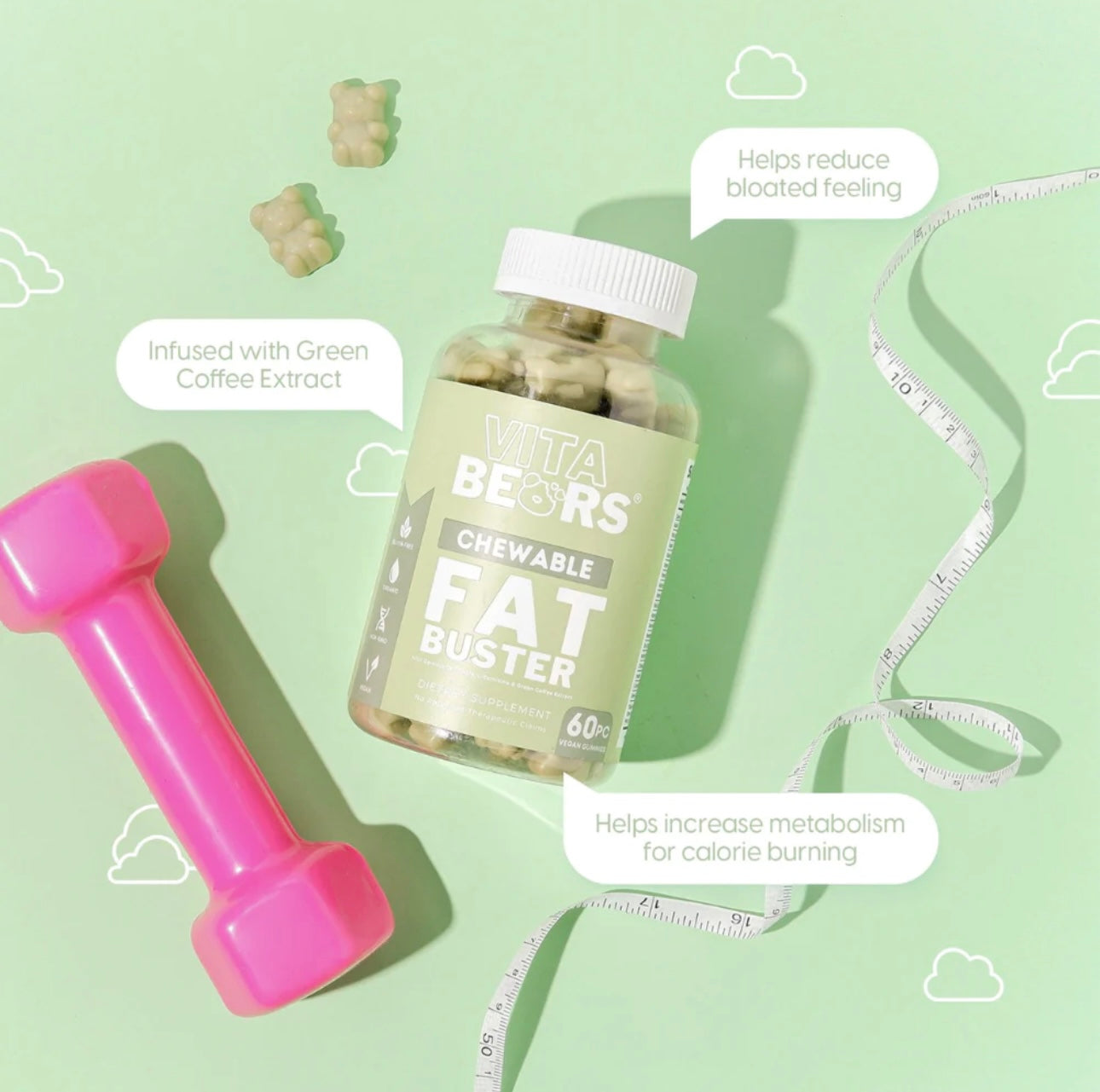 Vita Bears - FAT BUSTER ( Green ) – My Care Kits