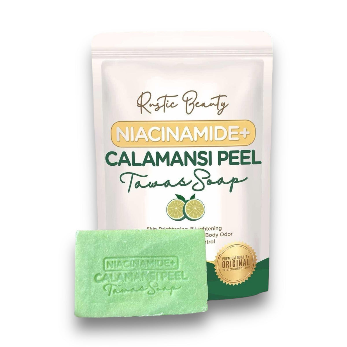 Rustic Beauty - NIACINAMIDE + CALAMANSI PEEL Tawas Soap 100g – My Care Kits
