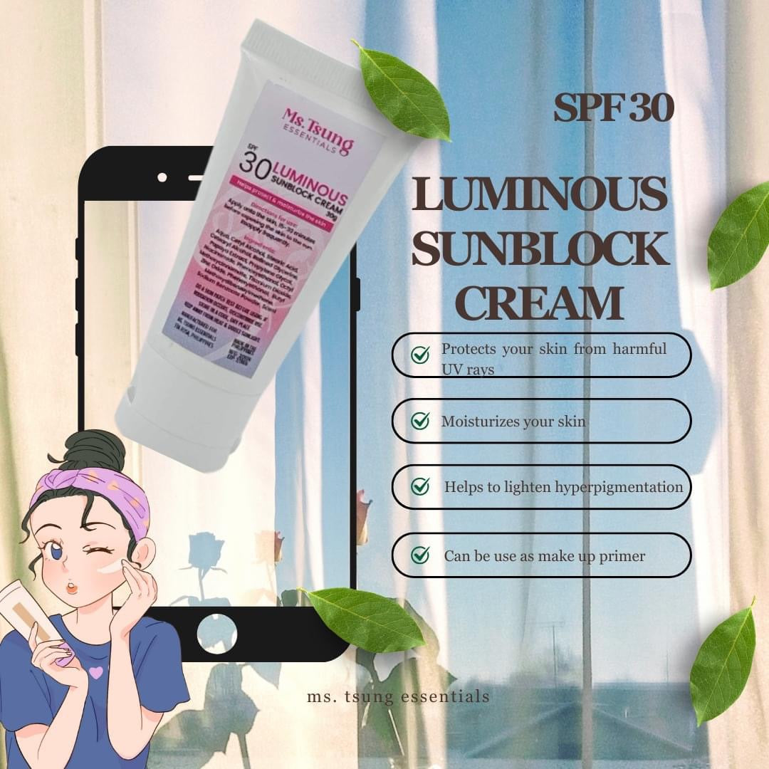 Ms. Tsung Essentials - Luminous Sunblock Cream SPF 30 - 30g – My Care Kits