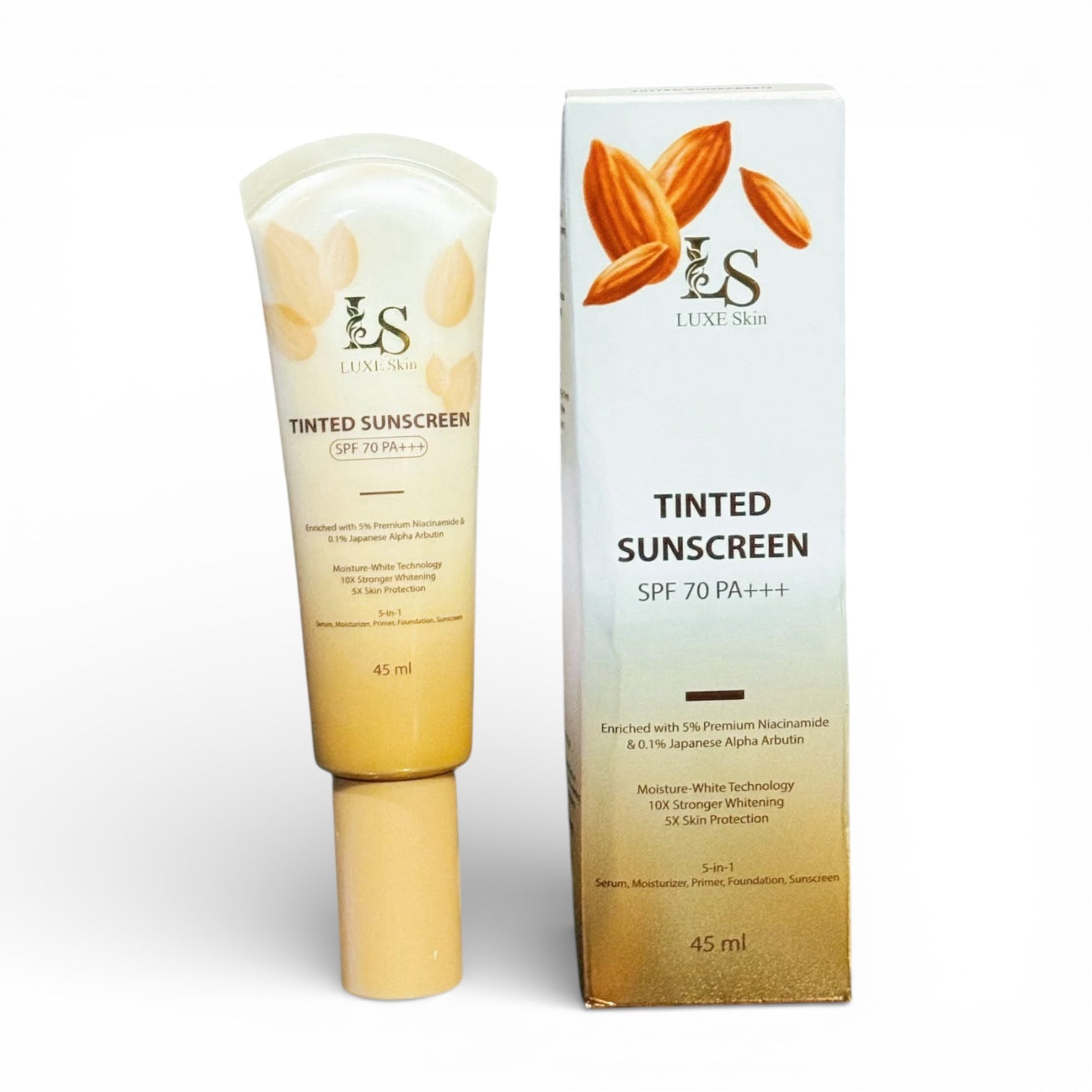 Luxe Skin - Tinted Sunscreen SPF 70 PA+++ - 45ml – My Care Kits