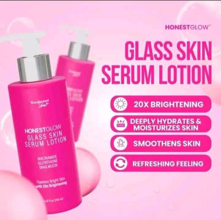 Honest Glow - Glass Skin Serum Lotion 250 ML ( pink ) – My Care Kits
