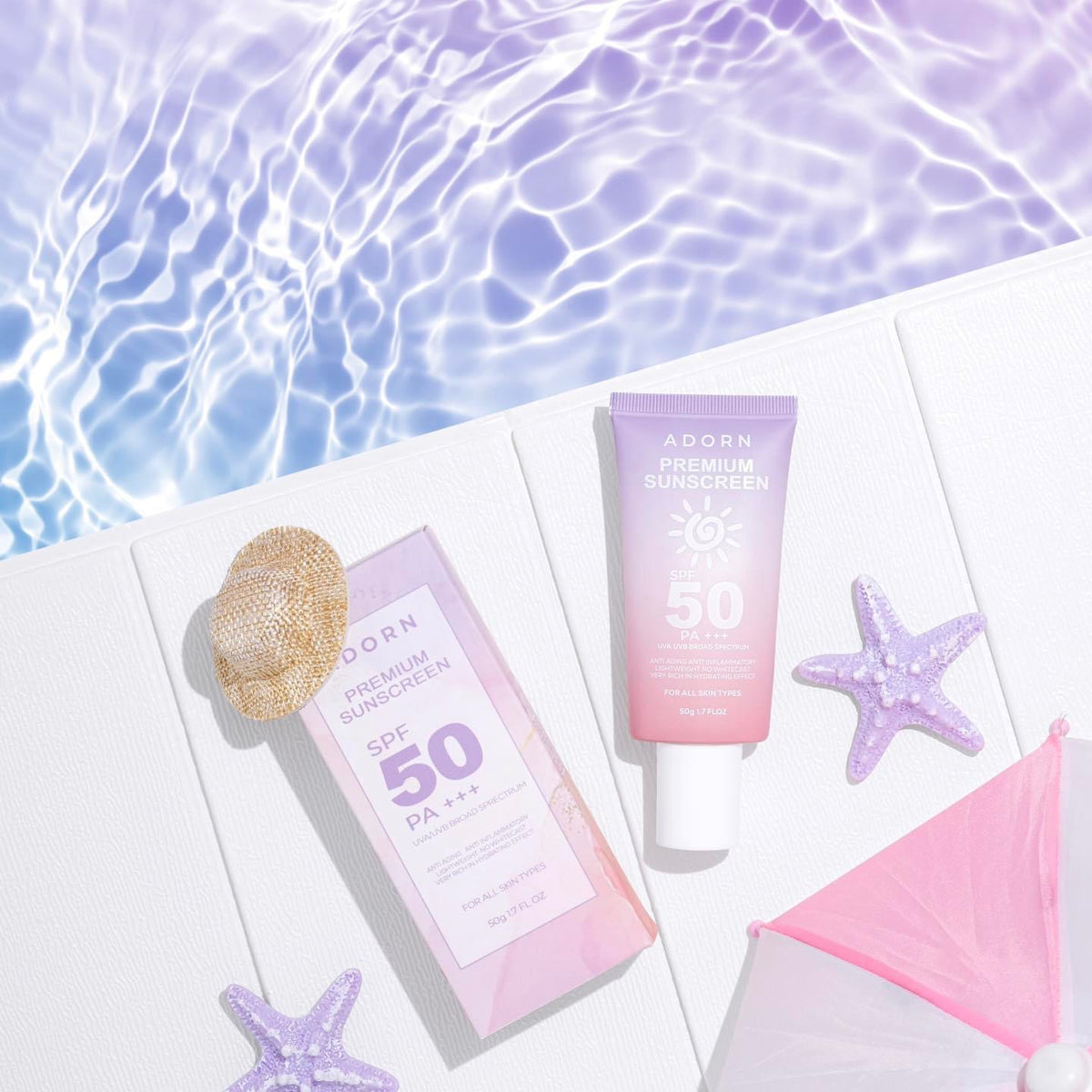 ADORN - Premium Sunscreen SPF 50 - 50g ( regular sunscreen ) – My Care Kits