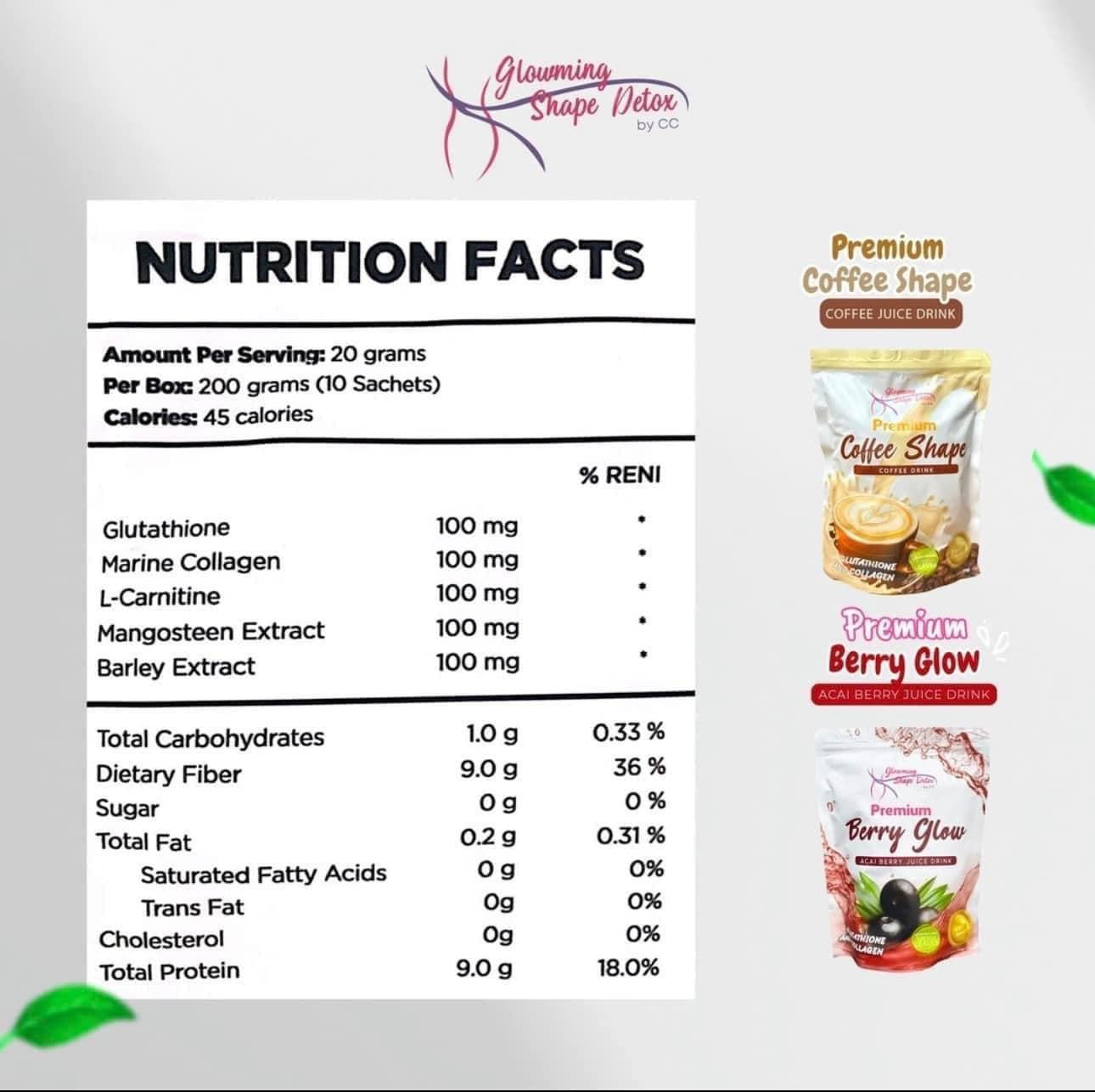 Glowming Shape Detox - Premium Berry Glow 10 x 20g – My Care Kits