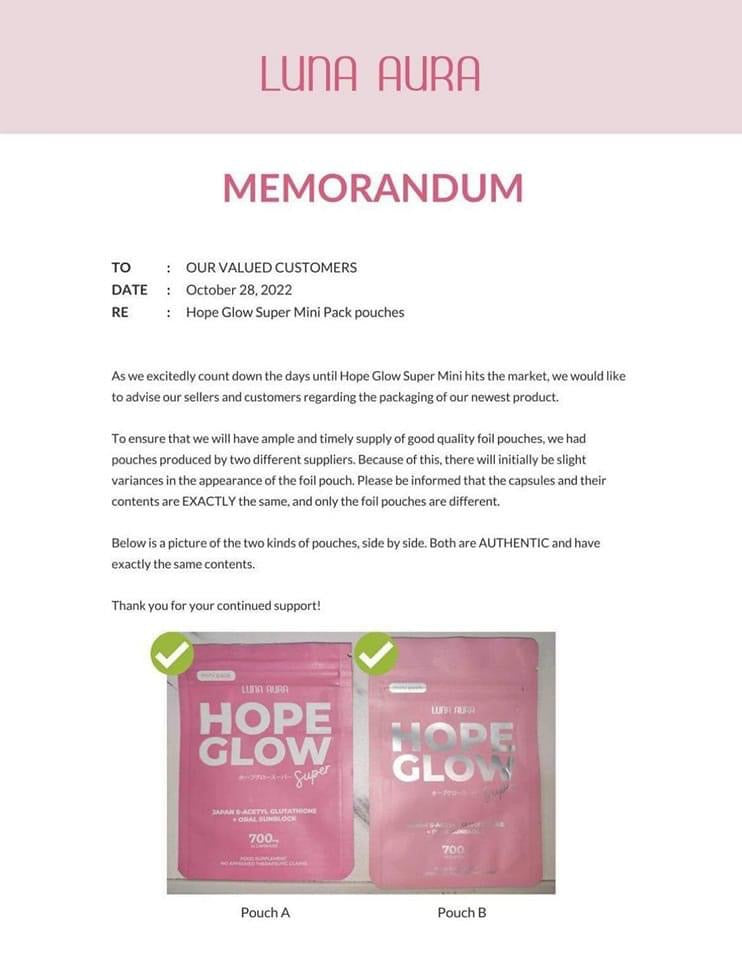 Luna Aura Hope Glow Super - Mini Pack 700mg – My Care Kits